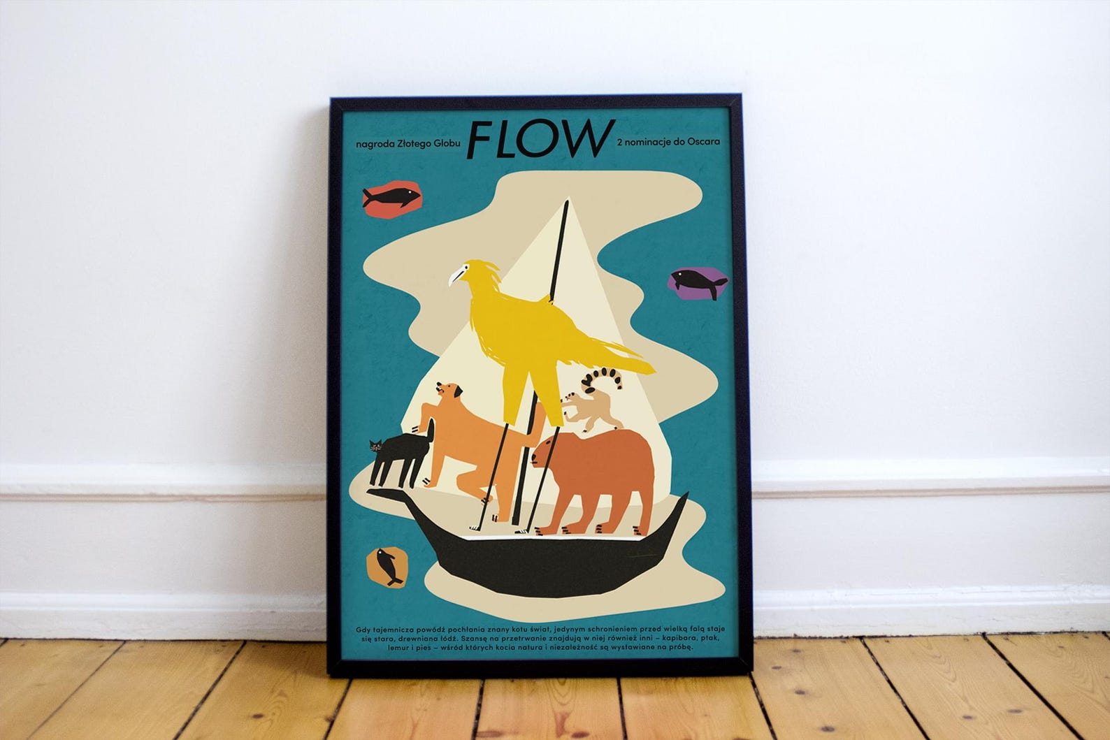 FLOW, Polish Poster for the Animated Film Directed by Gints Zilbalodis ...