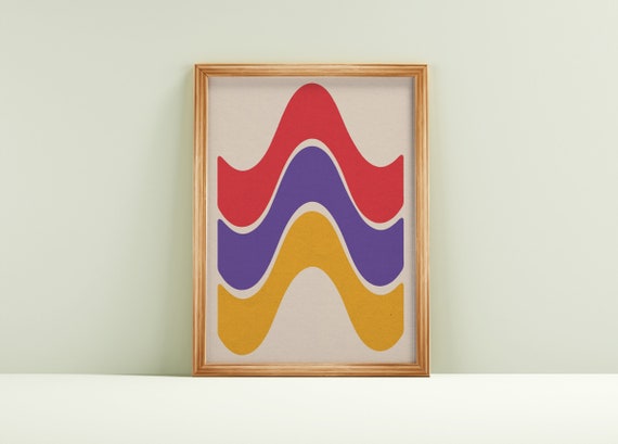 Poster Digital Download Printable Abstract Color Waves - Etsy