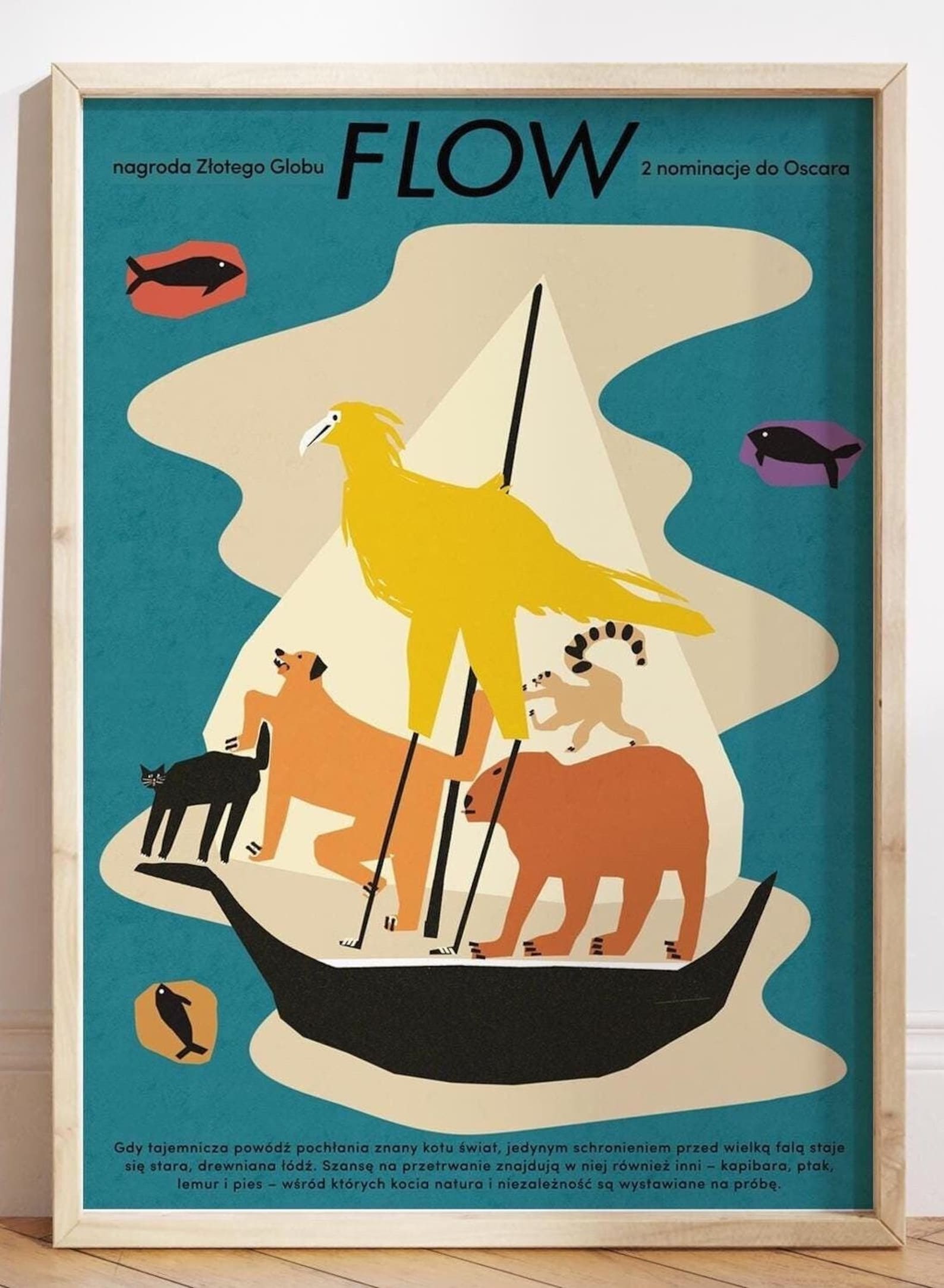 FLOW, Polish Poster for the Animated Film Directed by Gints Zilbalodis ...