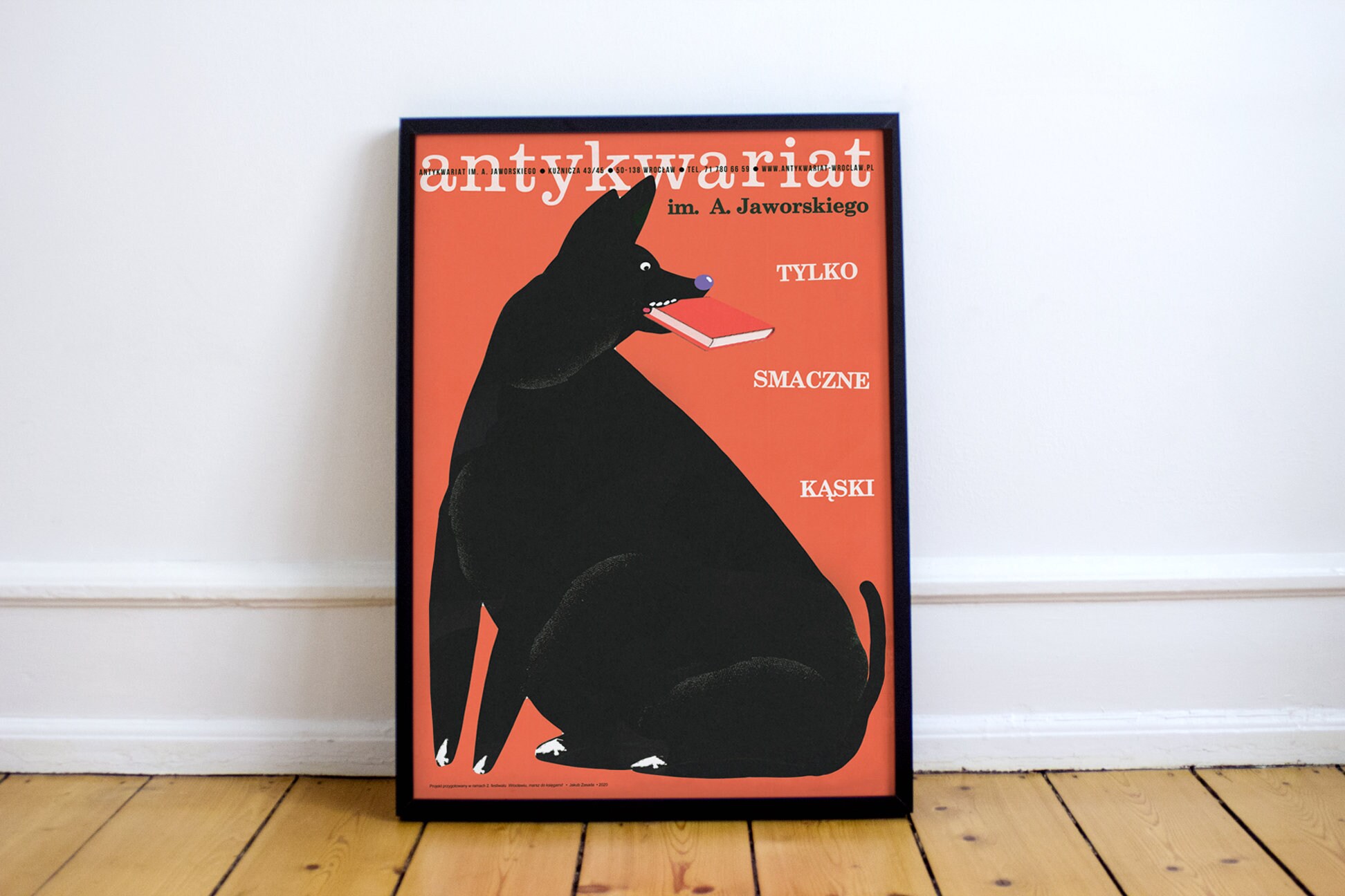 Dog With a Book in Mouth, Bookshop, Bookstore Poster, Antykwariat ...