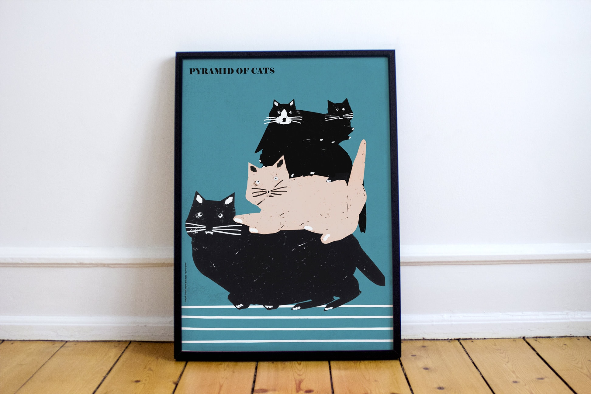 Pyramid of Cats Piramida Kotów Original Polish Poster - Etsy