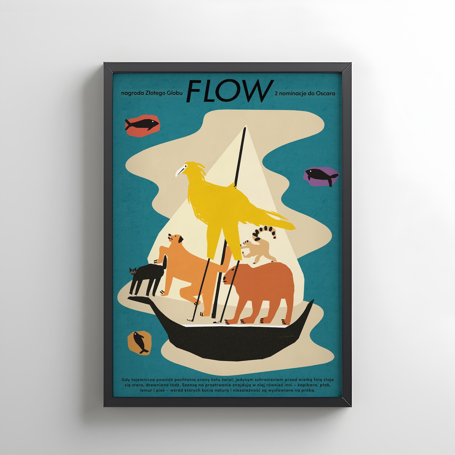 FLOW, Polish Poster for the Animated Film Directed by Gints Zilbalodis ...