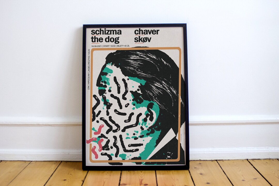 Schizma, the Dog, Chaver, Skøv, Original Gig Poster From Concert in ...