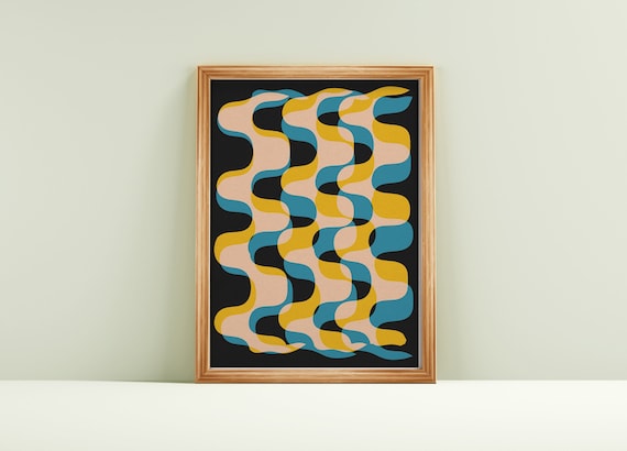 Poster Digital Download Printable Abstract Color Waves - Etsy