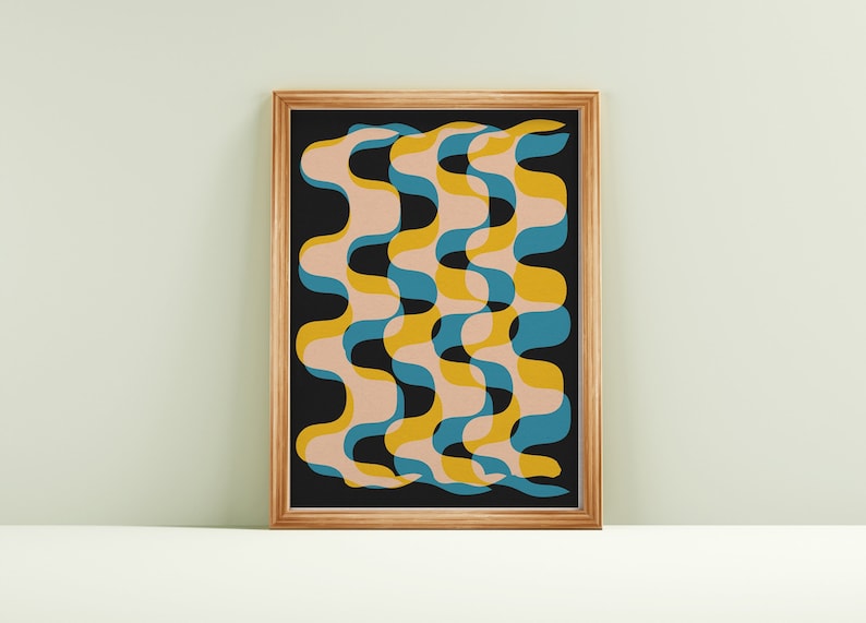 Poster Digital Download Printable Abstract Color Waves - Etsy