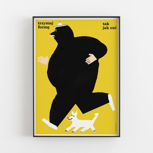 Be Fit Like Them, Runner, Dog, Original Polish Poster, Print ...