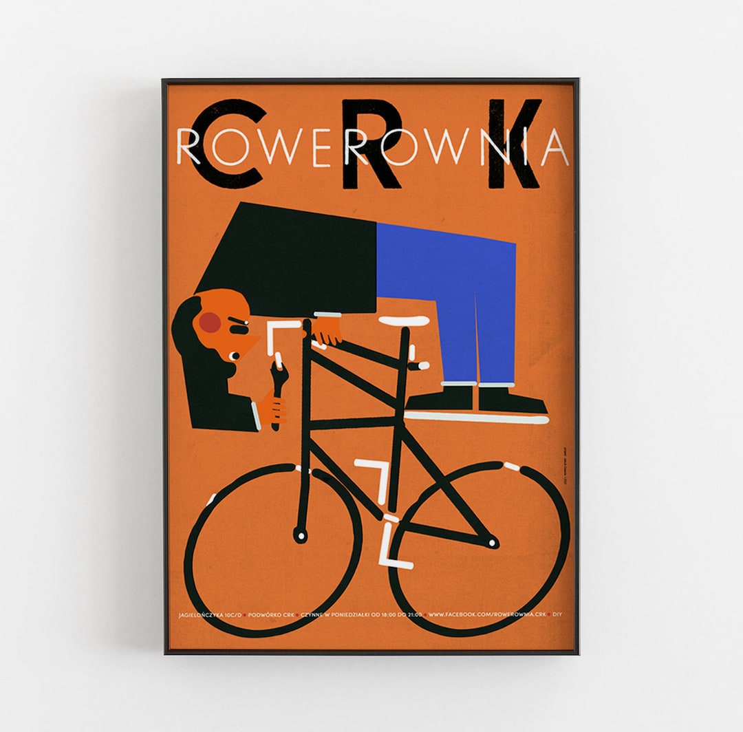 ROWEROWNIA CRK, Fix the Bike DIY, Original Polish Poster, Print ...