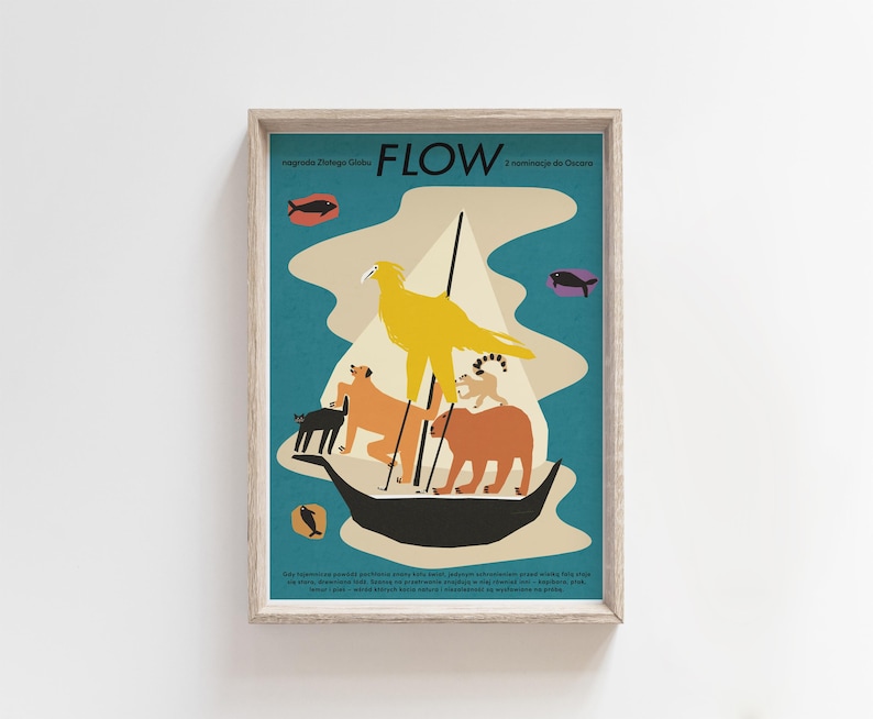 FLOW, Polish Poster for the Animated Film Directed by Gints Zilbalodis ...