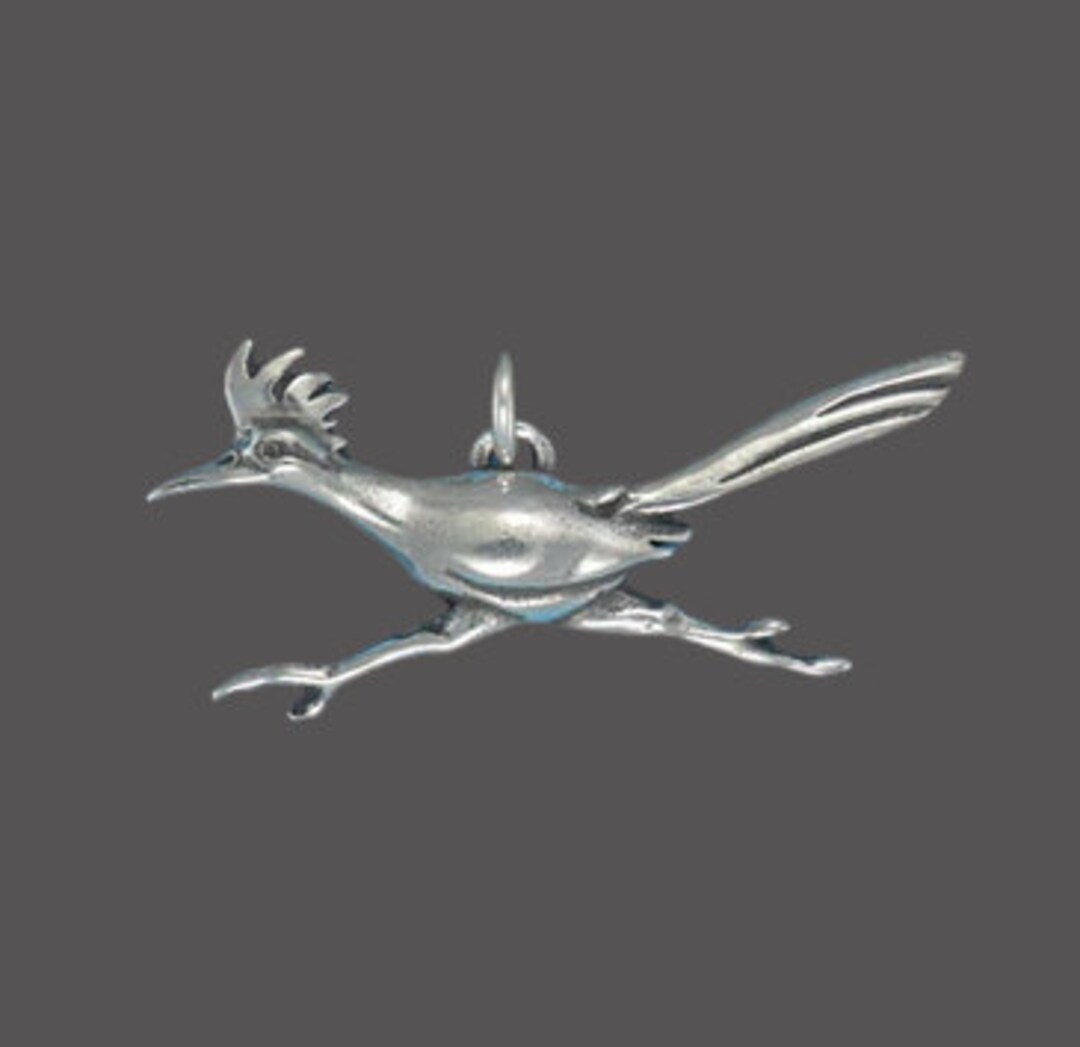 Sterling Silver Roadrunner Chaparral Cock Bird Charm Pendant - Etsy