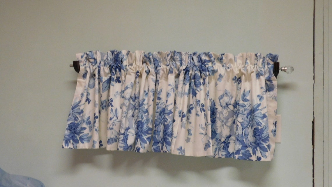 Vintage Elsa Blue by Ralph Lauren-custom Valances From New Fabric-lined ...