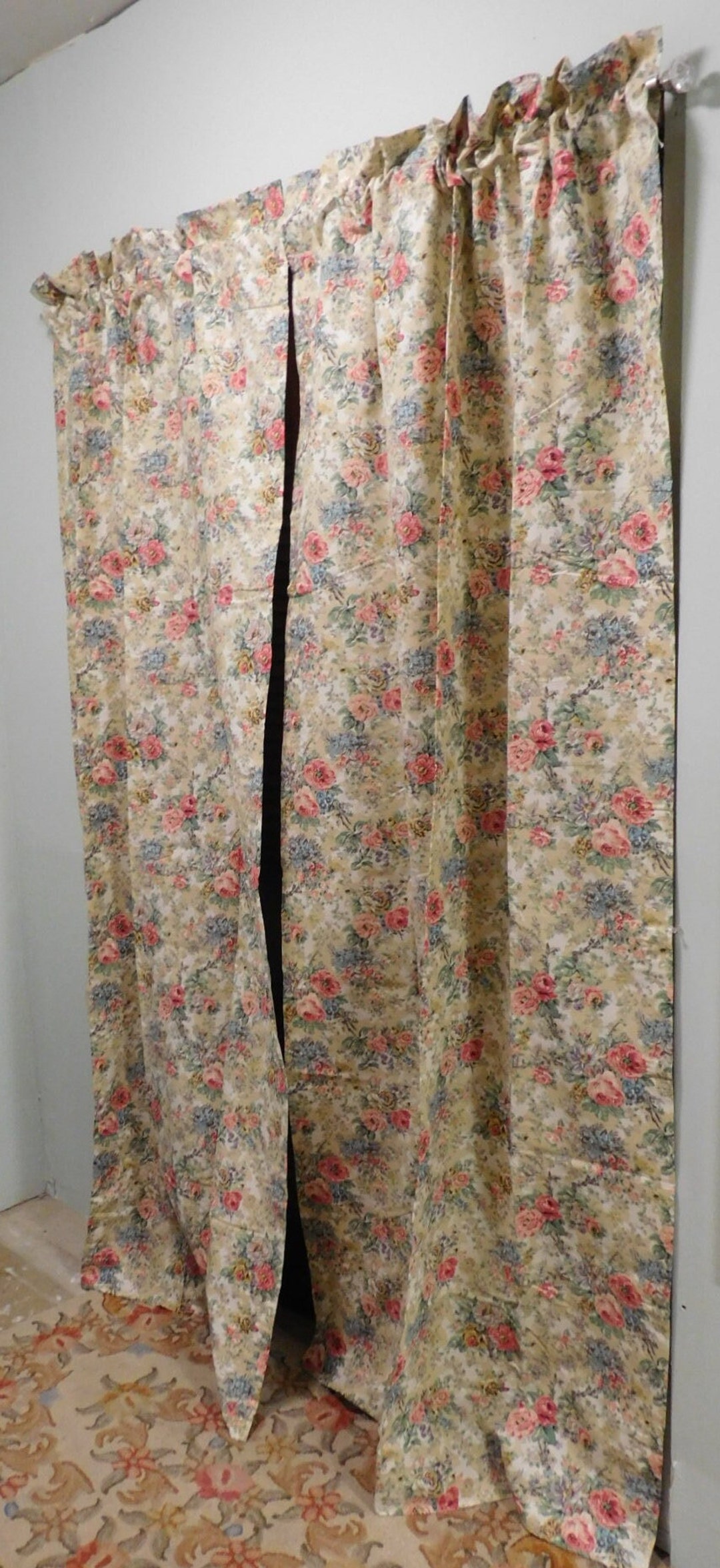 Vintage Ralph Lauren Brittany Rod Pocket Drapes-86" Long-2 Pairs ...