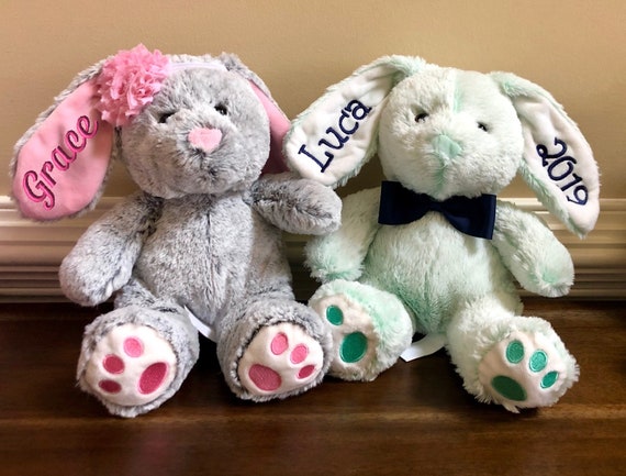 Personalized Easter Bunny Kids Stuffed Animal Plush Rabbit | Etsy
