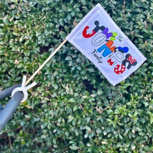 Personalized Family Name Stroller Flag, Amusement Theme Park Sign for ...