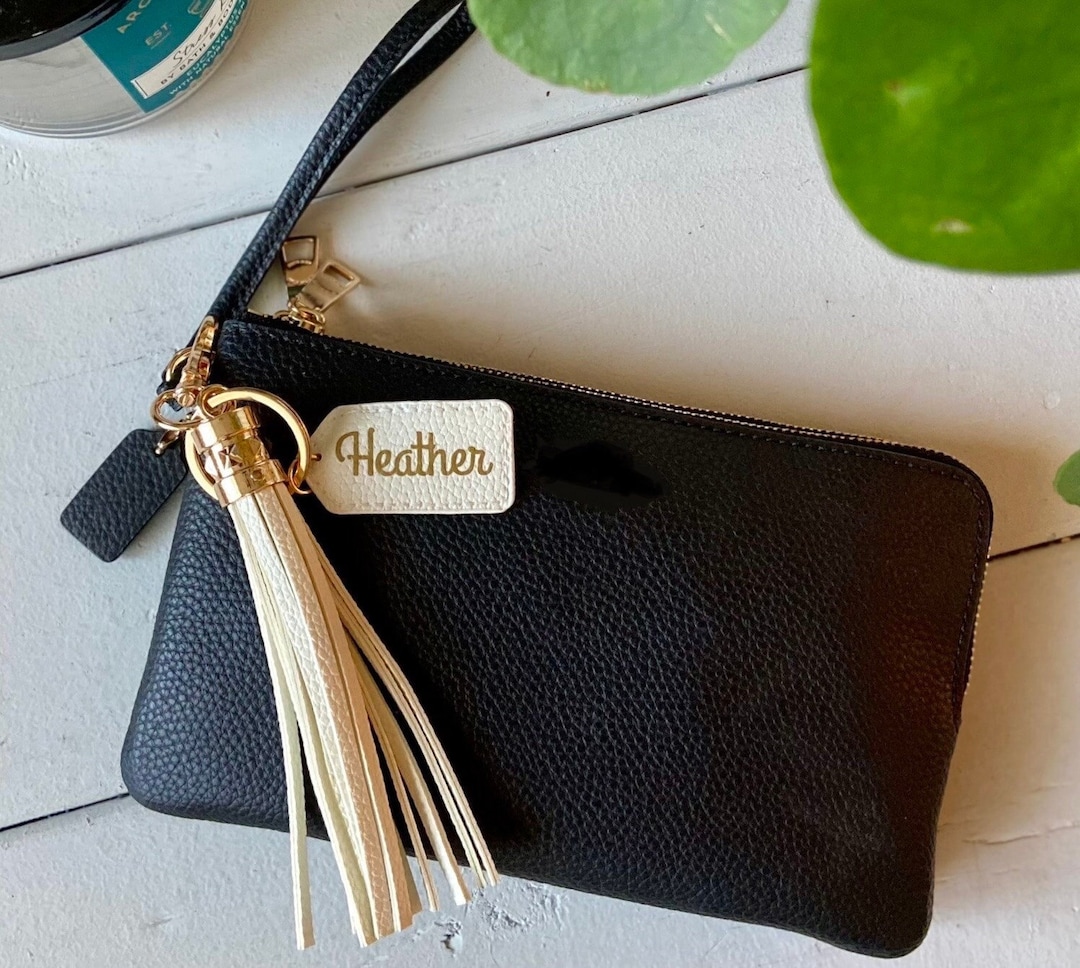 Monogrammed Tassel Keychain…personalized Monogram Key Chain…tassle Car ...