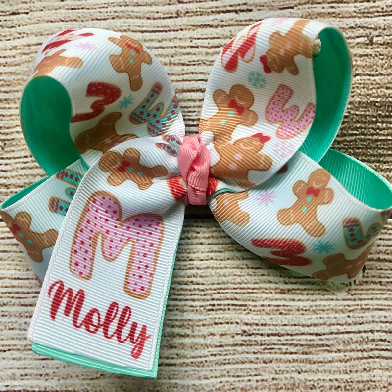 Gingerbread Hair Bow - Etsy