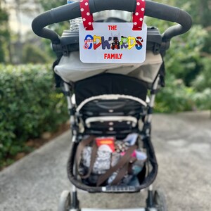 Personalized Family Name Stroller Tag, Amusement Theme Park Sign for ...