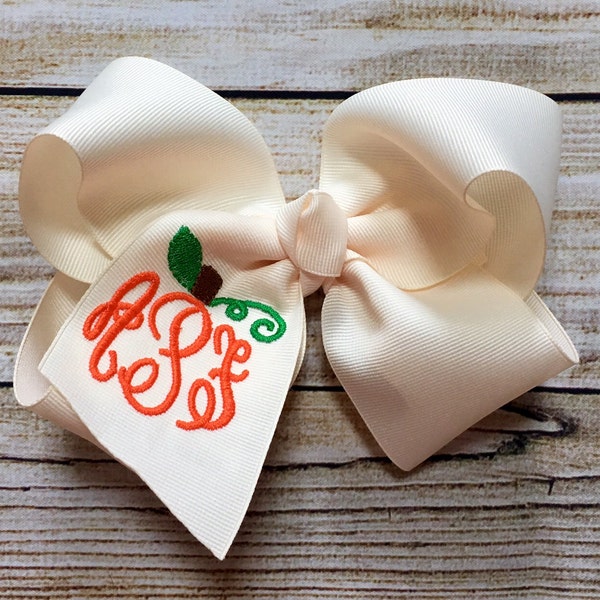 Monogrammed Hair Bow - Etsy
