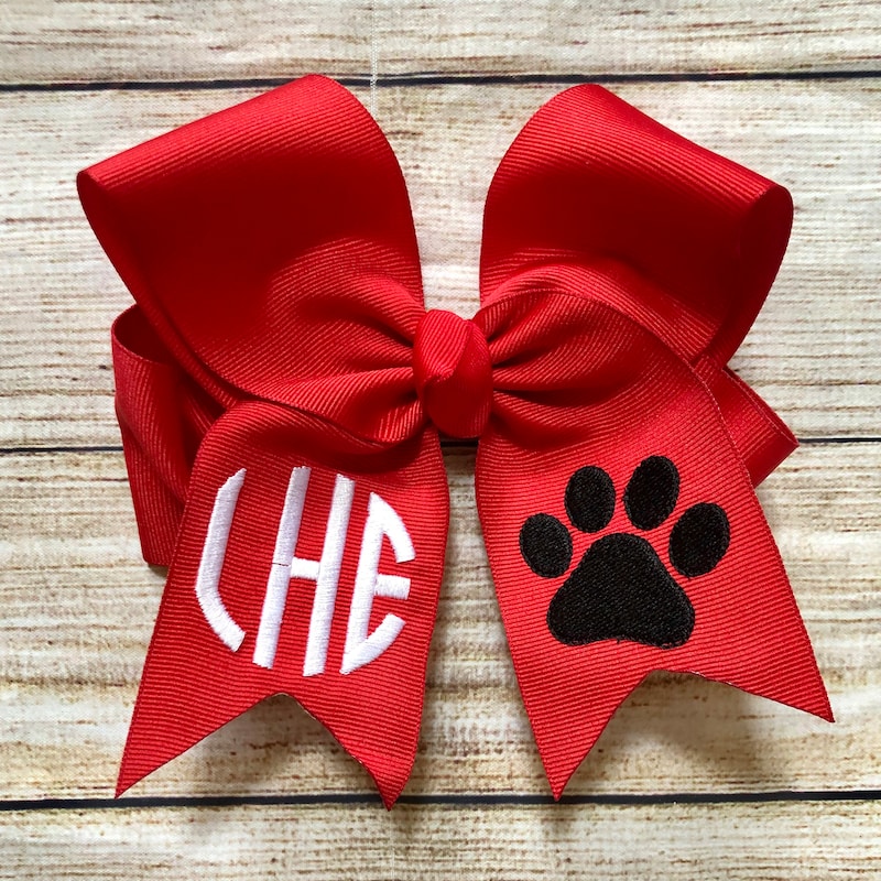 Bulldog Mascot Hair Bows - Etsy