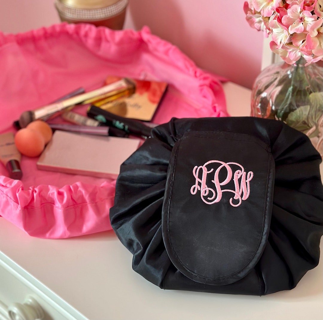 RESTOCKED Personalized Drawstring Cosmetic Makeup Bag, Monogrammed Draw ...