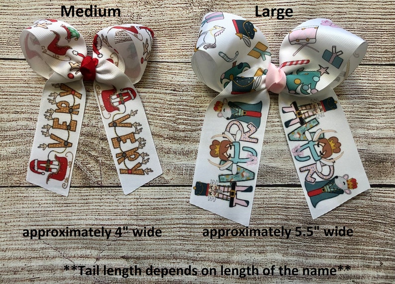 Medium or Large Monogrammed Back to School Hair Bow, First Day of ...