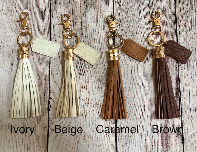 Monogrammed Tassel Keychainpersonalized Monogram Key - Etsy