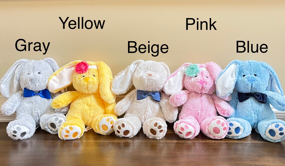 Personalized Easter Bunny Kids Stuffed Animal Plush Rabbit - Etsy