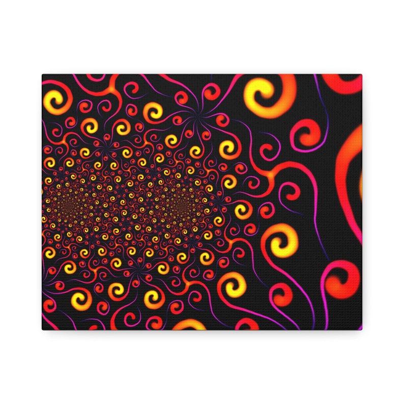 Swirling Frenetic Fractal Classic Stretched Canvas - Etsy