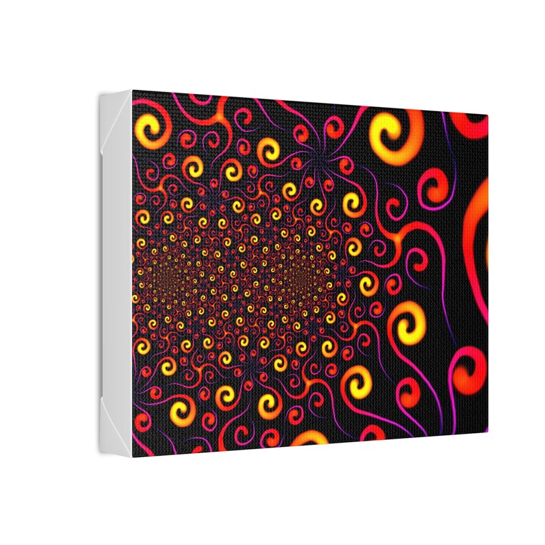 Swirling Frenetic Fractal Classic Stretched Canvas - Etsy