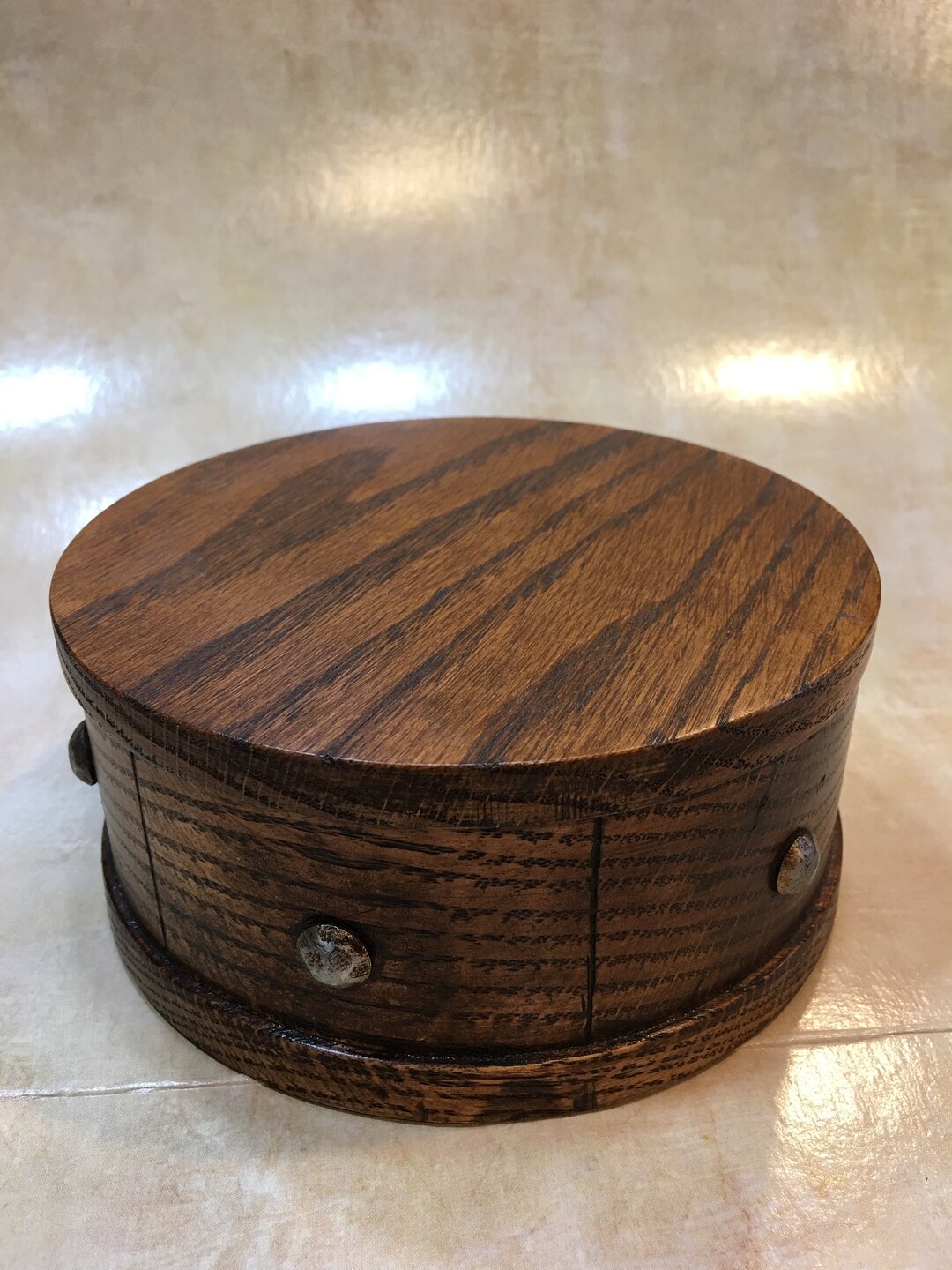 Walnut Round Handmade Box - Etsy