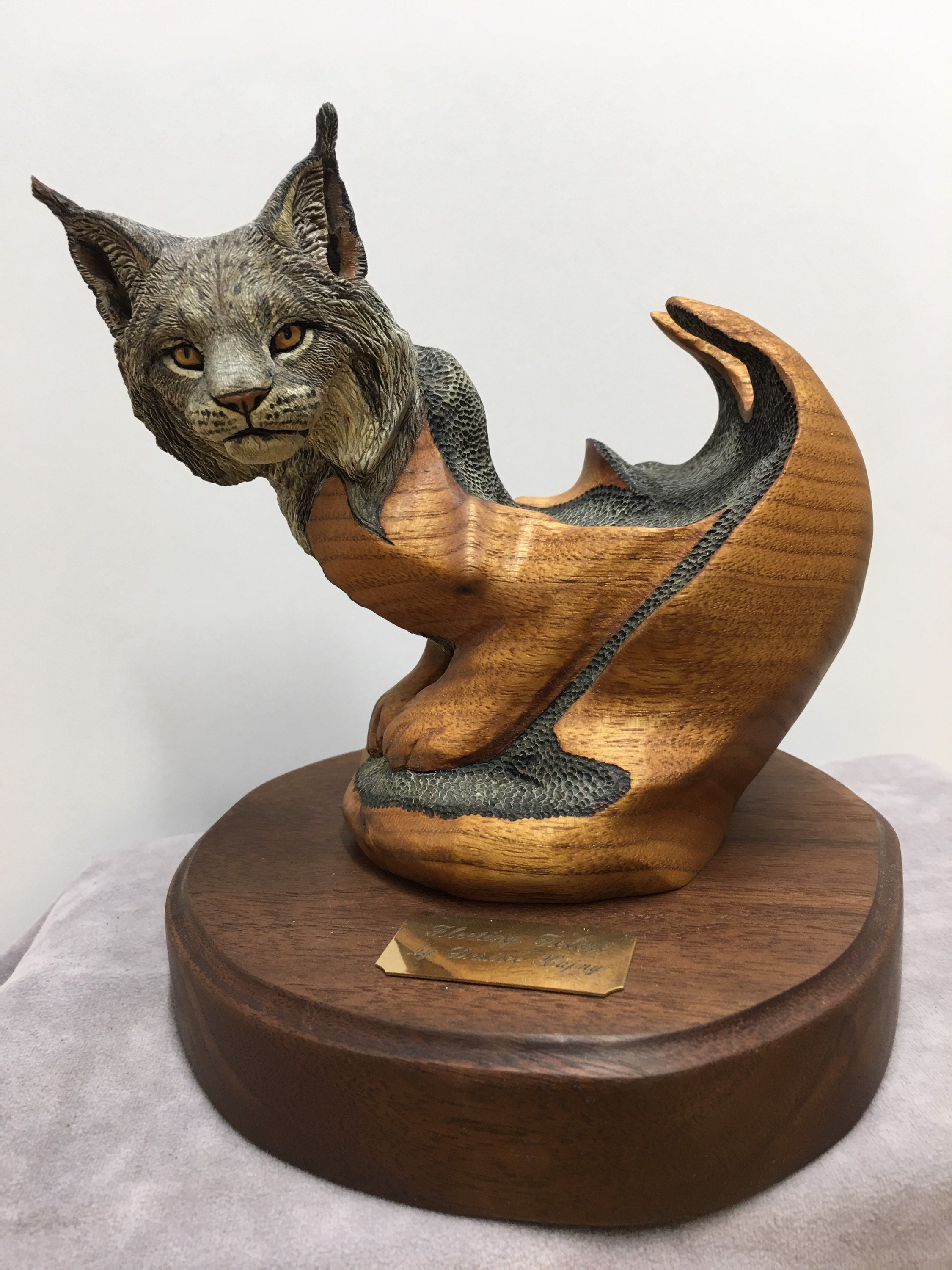 Bobcat Hand Carved by Desiree Hajny in the 1990s. - Etsy