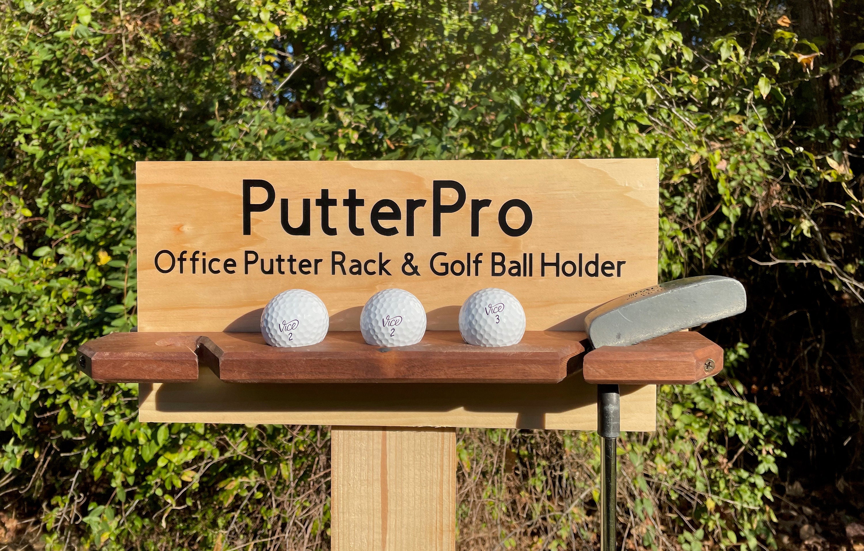 Office Putterpro 16 Putter Pal Putter Rack & Golf Ball Holder Putter ...