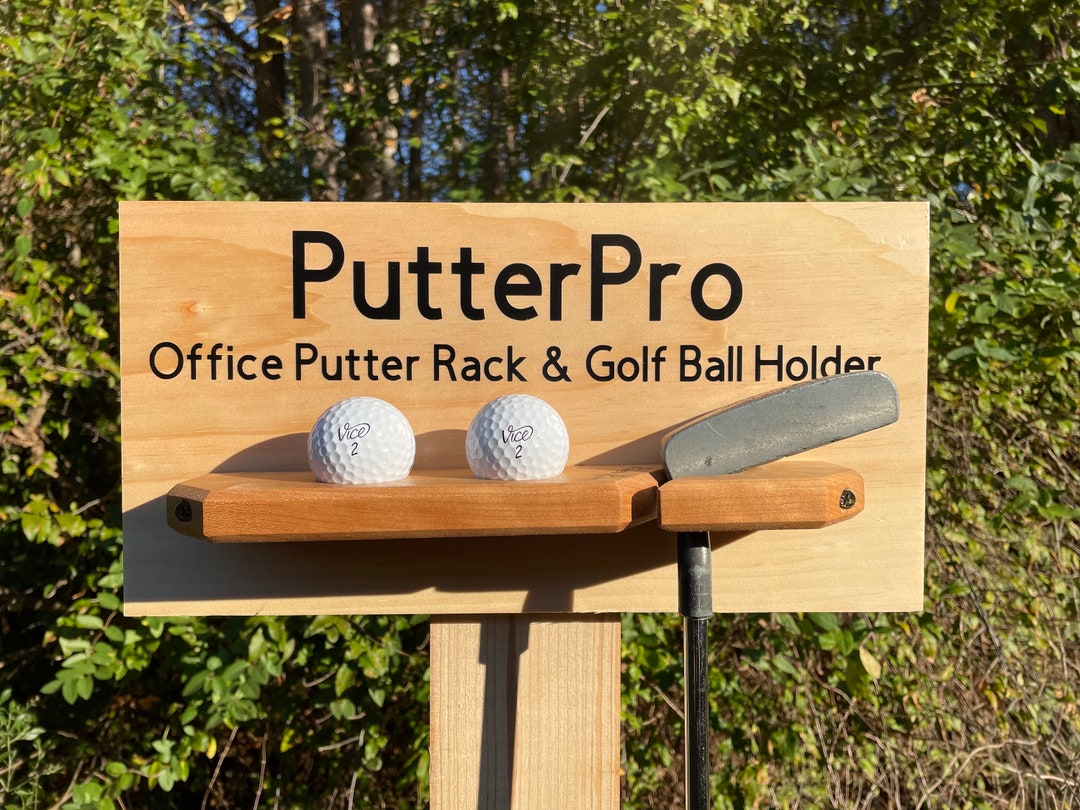 Office Putterpro 11 Putter Pal Putter Rack & Golf Ball Holder Putter ...