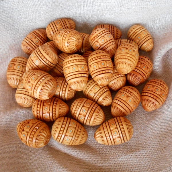 Carved Wooden Egg - Etsy
