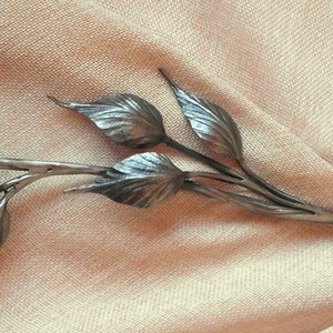 Forged Metal Rose Natural Iron Color Wrought Rose Gift Flower ...