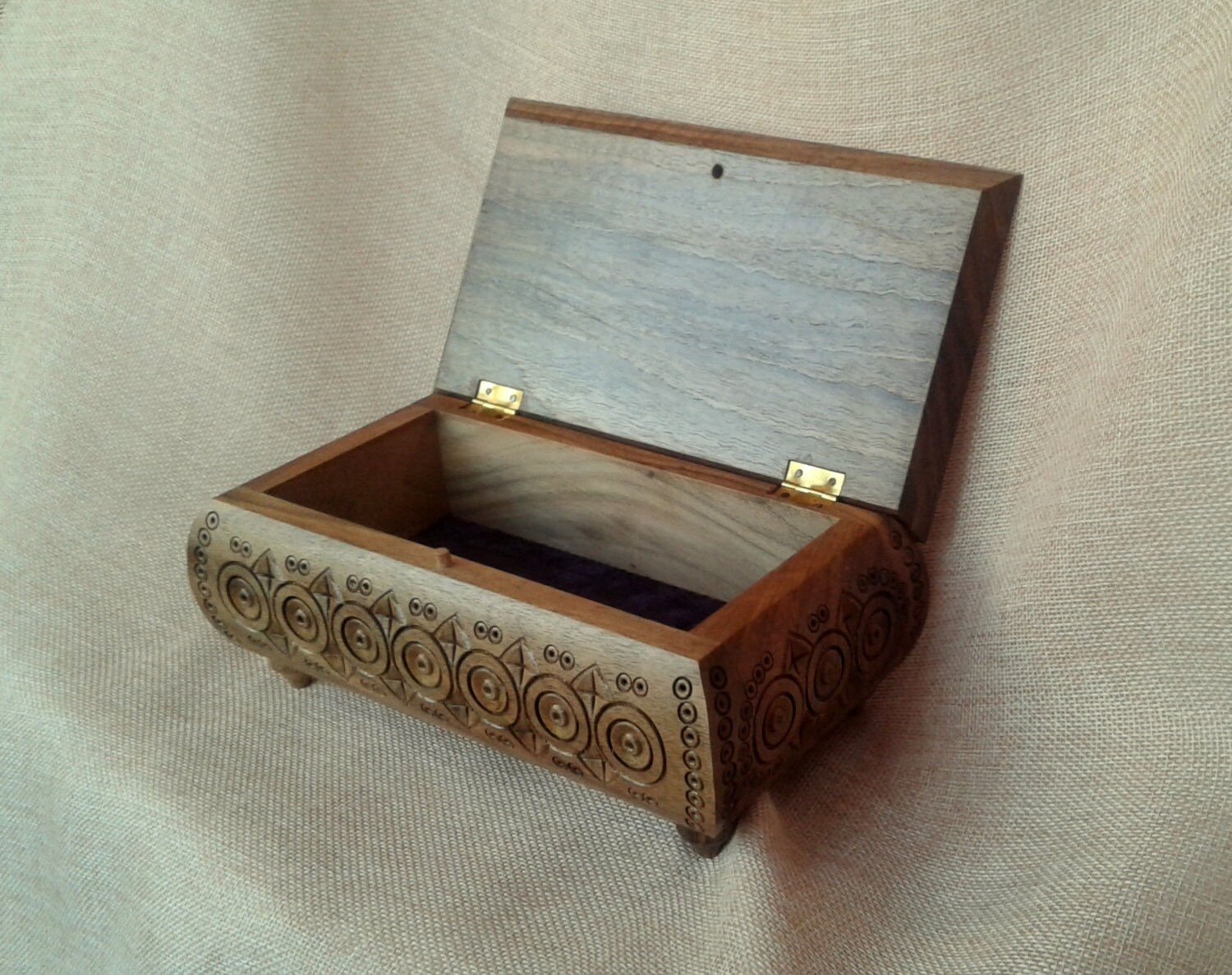 Jewelry Box Wood Carved Box Handmade Necklace Jewelry Gift Box Wedding ...
