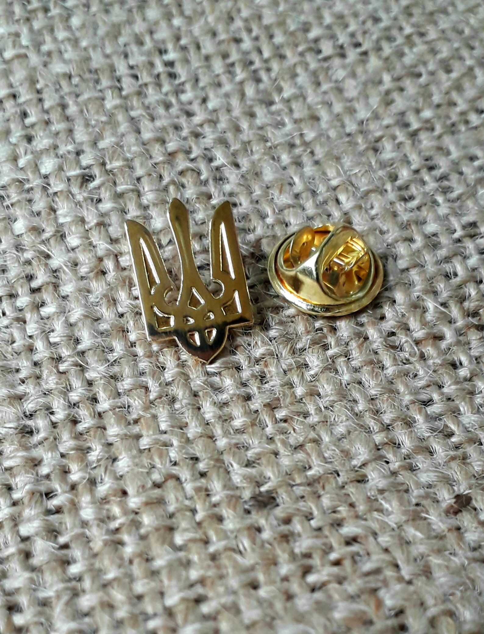 Ukrainian Lapel Pin Tryzub Trident Metal Badge Gold Color | Etsy