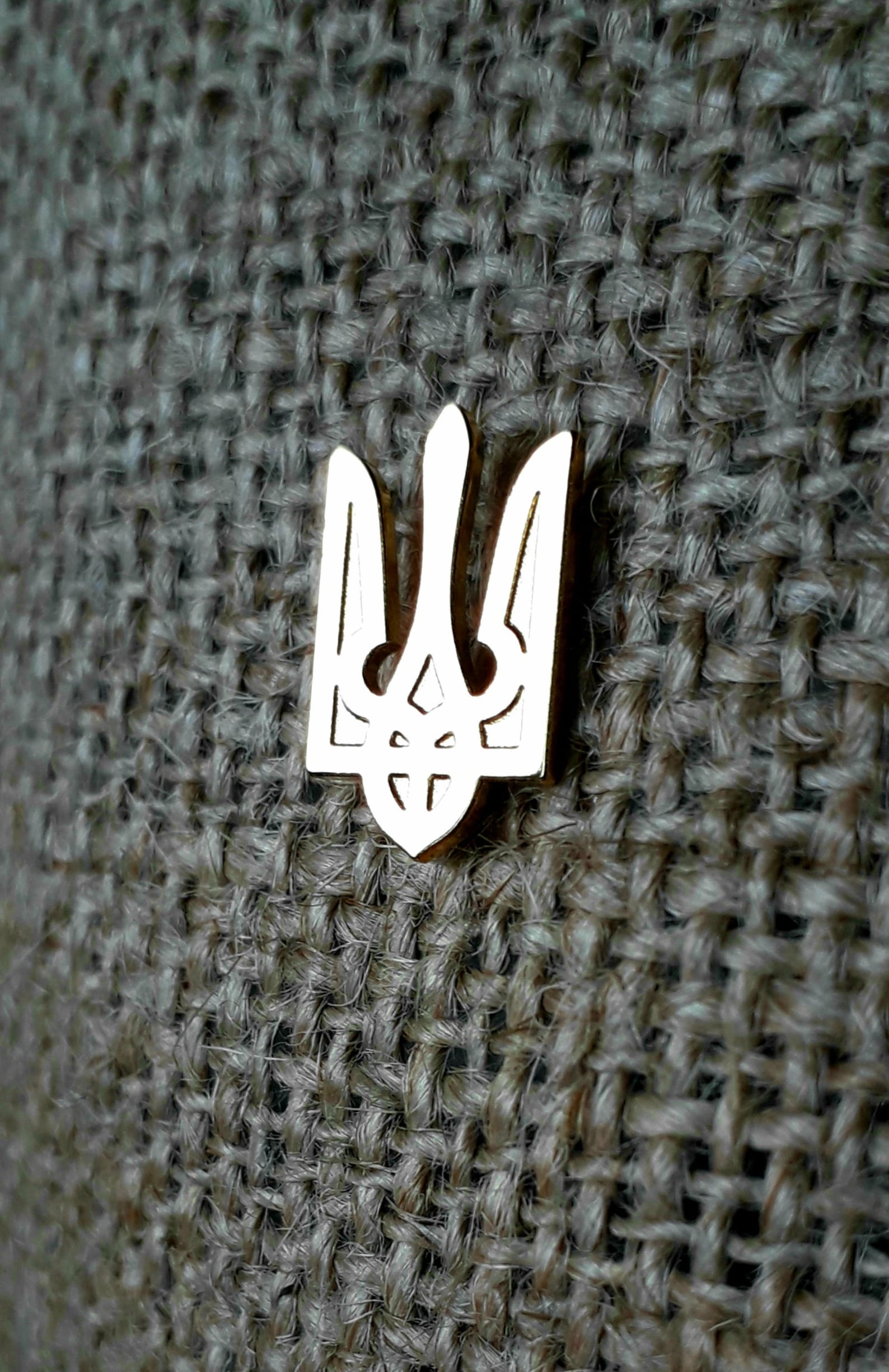 Ukrainian Lapel Pin Tryzub Trident Metal Badge Gold Color | Etsy