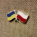 Ukrainian & Polish Flag Lapel Pin Gold Flag Poland Ukraine - Etsy