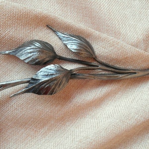 Forged Metal Rose Natural Iron Color Wrought Rose Gift Flower ...