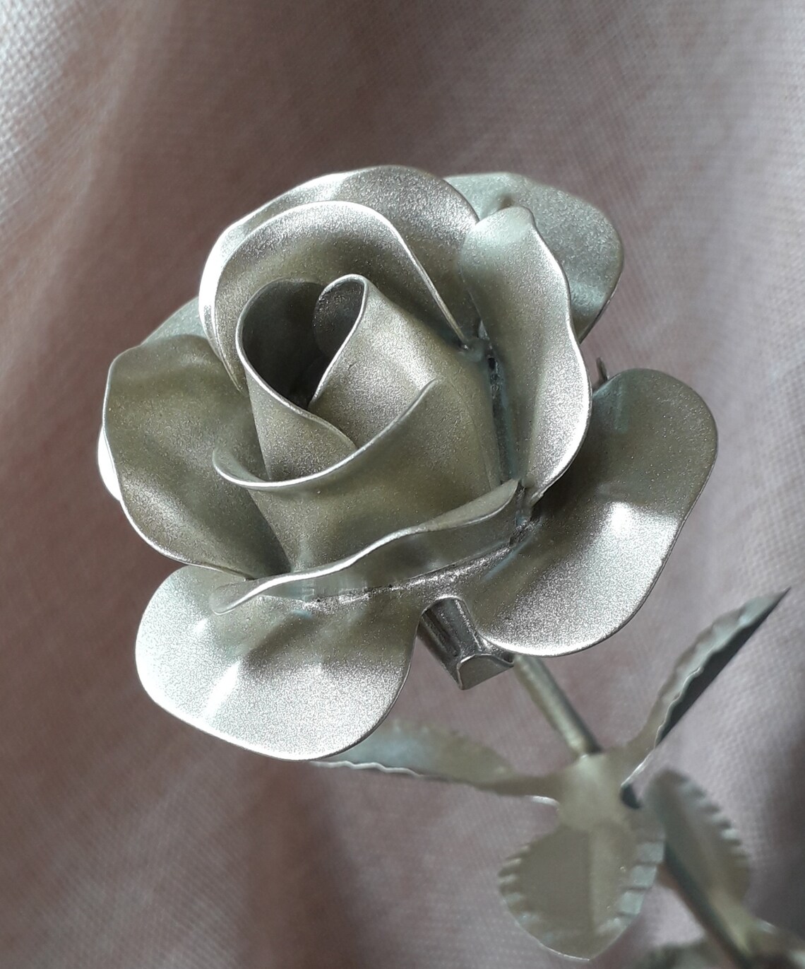 Metal Anniversary Silver Rose Decoration Floral Roses Gift - Etsy