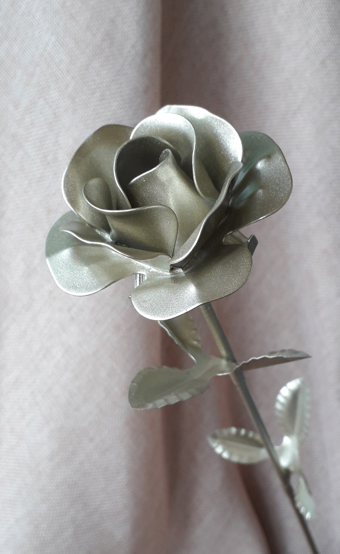Metal Anniversary Silver Rose Decoration Floral Roses Gift Flower Steel ...
