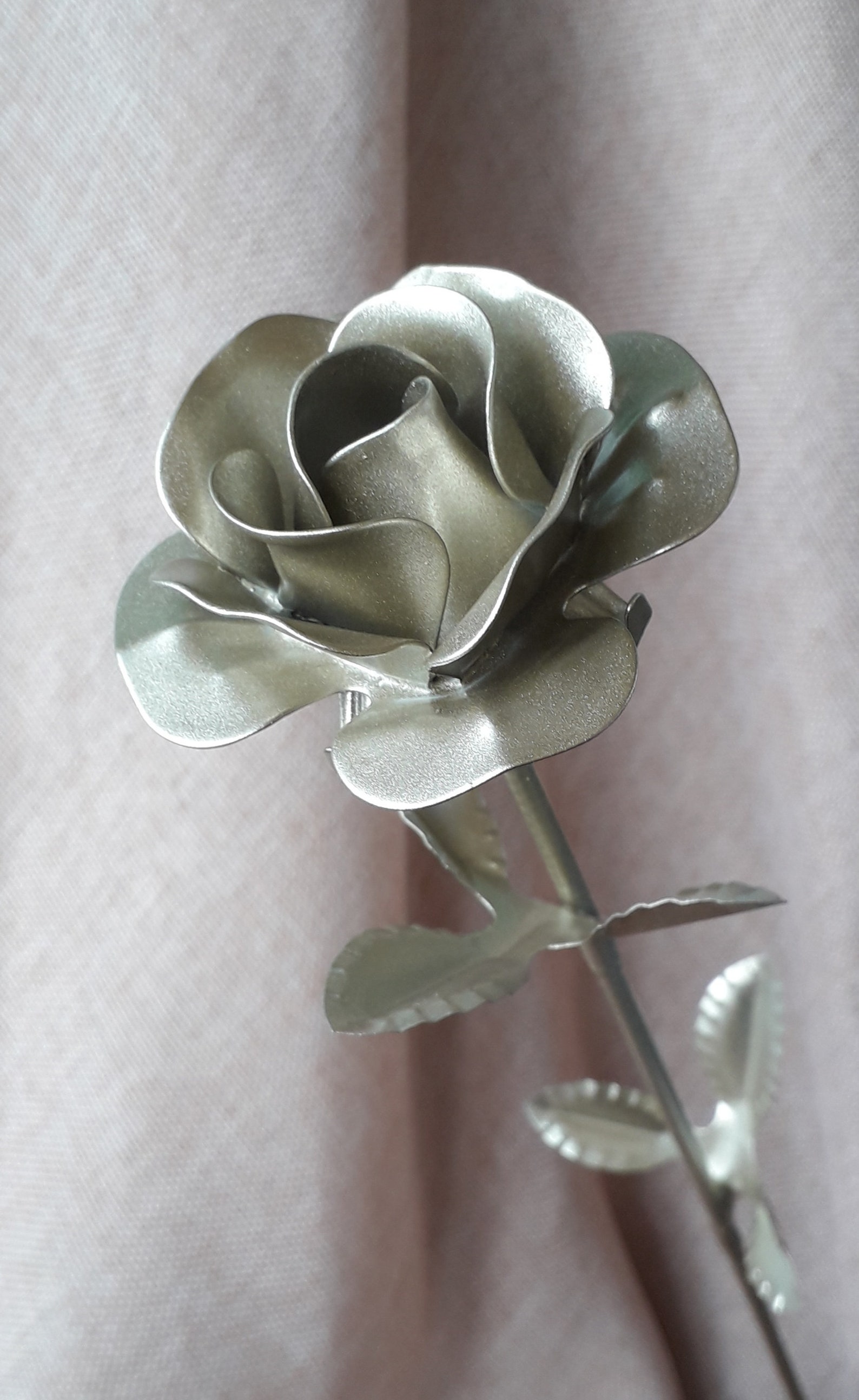Metal Anniversary Silver Rose Decoration Floral Roses Gift - Etsy