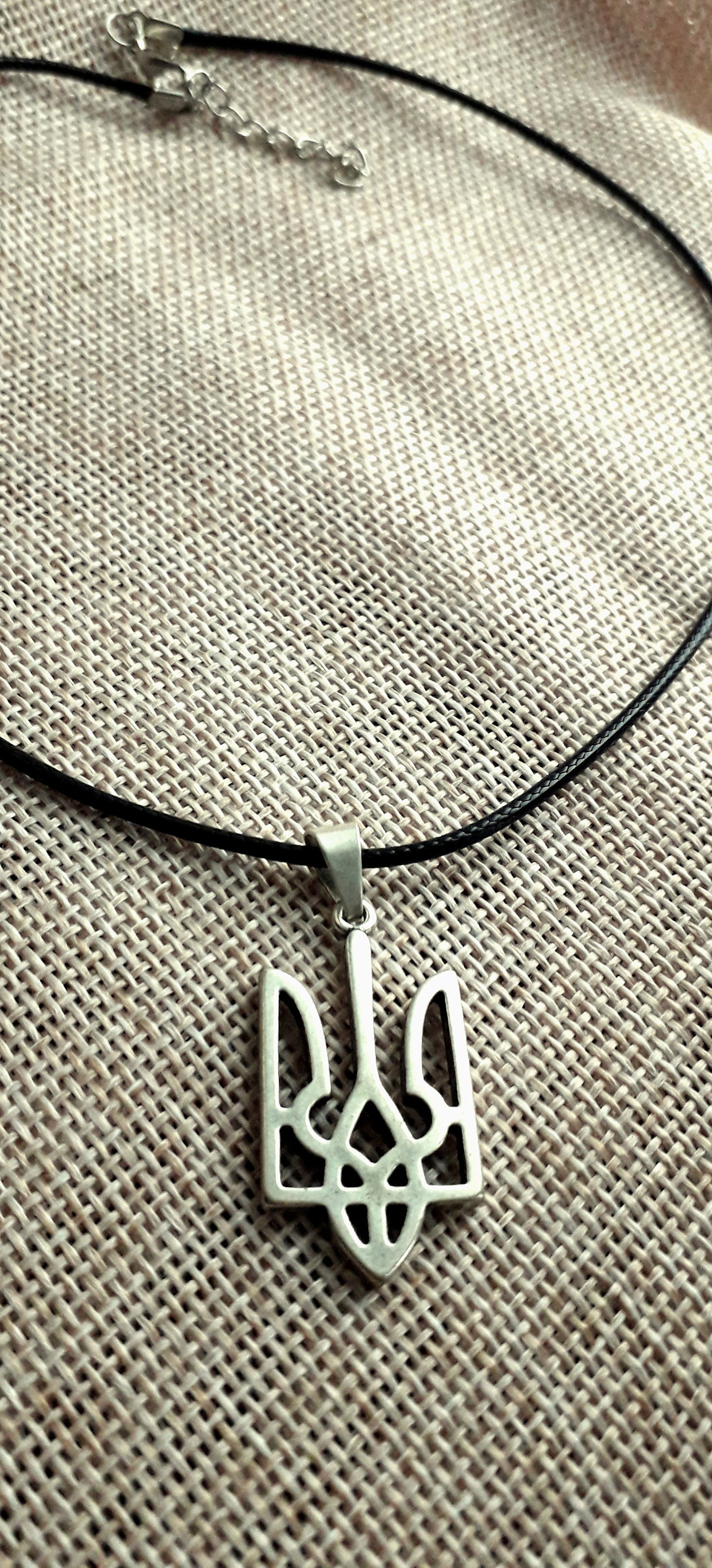 Pendant Trident Silver Color Ukrainian Tryzub Ukraine Metal Ukrainian ...