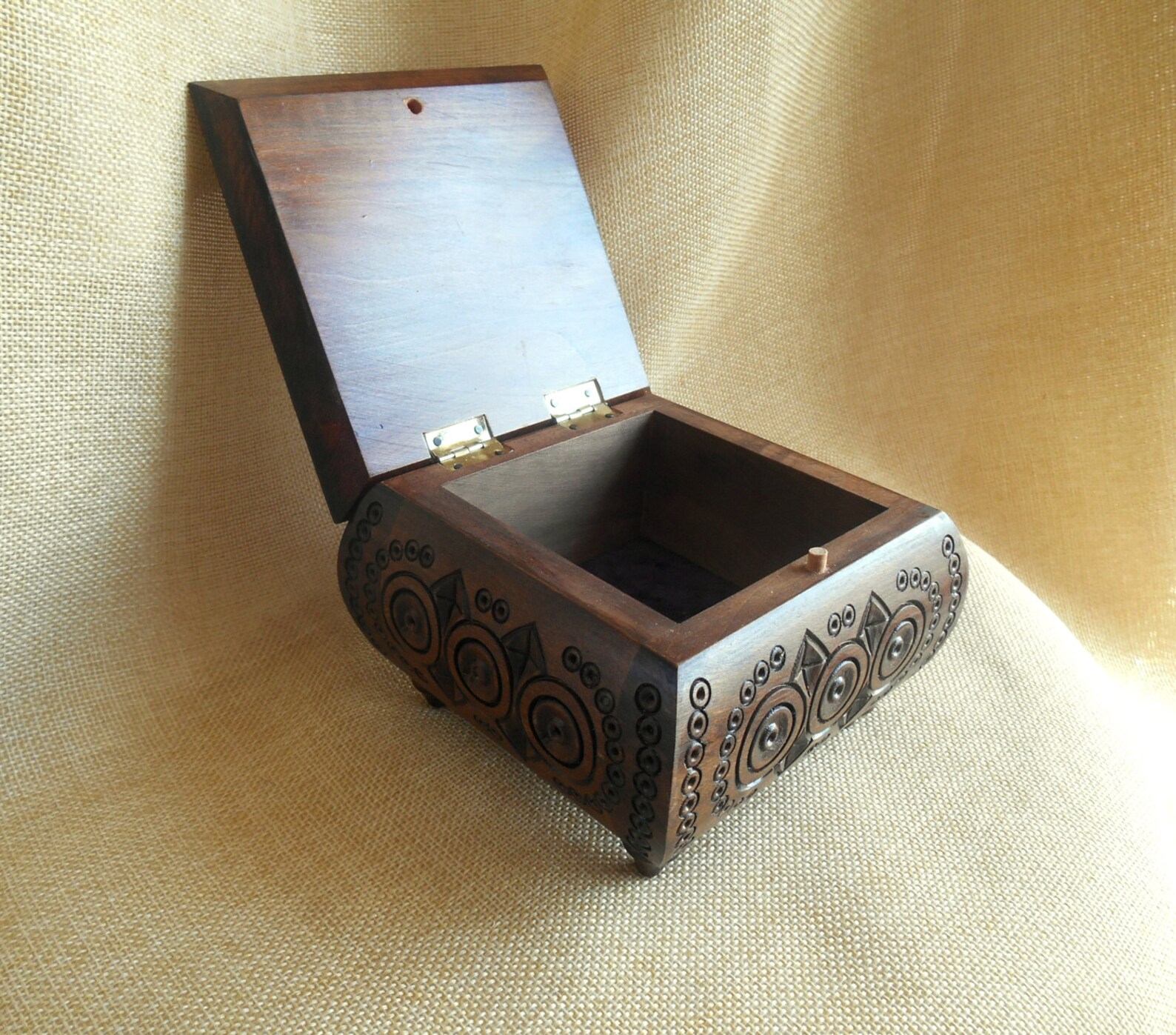 1pc. Square Jewelry Box Wood Carved Box Necklace Jewelry Gift | Etsy