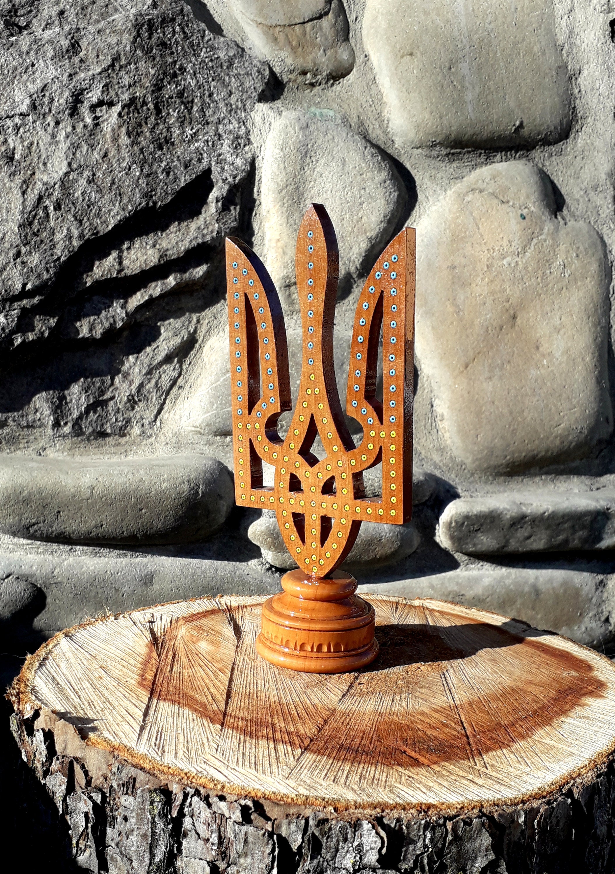 Wooden Ukrainian Trident Ukrainian Coat of Arms Trident Tryzub - Etsy