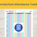 Homeschool Yearly Attendance Tracker All in One Page Instant Download ...