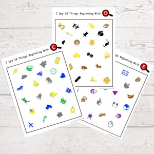ABC I Spy Search and Find Letter Sounds With Pictures, Phonemic ...
