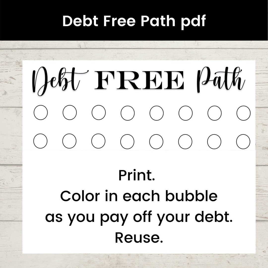 Debt Free Chart, Debt Free Printable, Baby Step 2, Pay off Debt, Debt ...