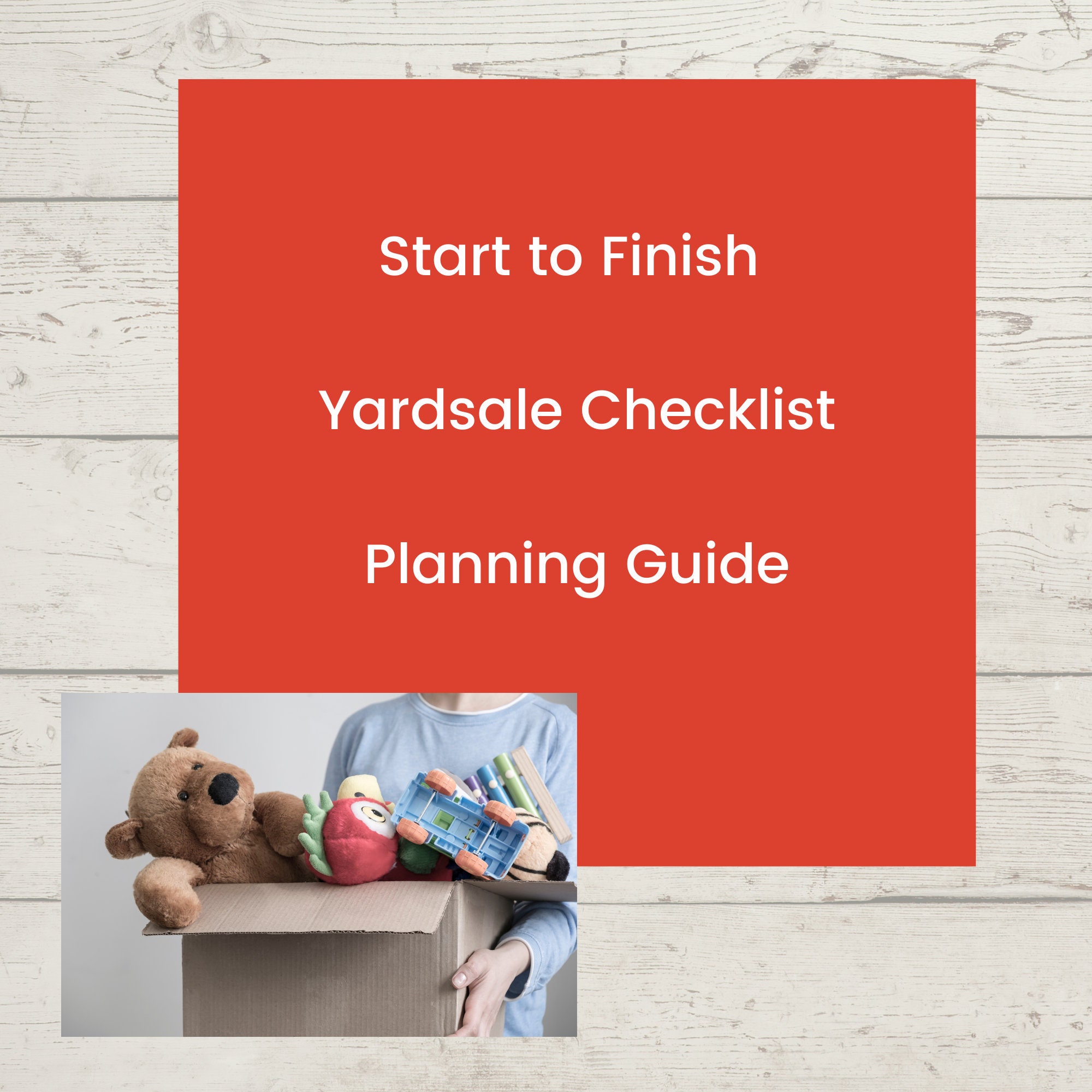 Yardsale Checklist, Garage Sale Checklist, Yard Sale Planning Printable ...