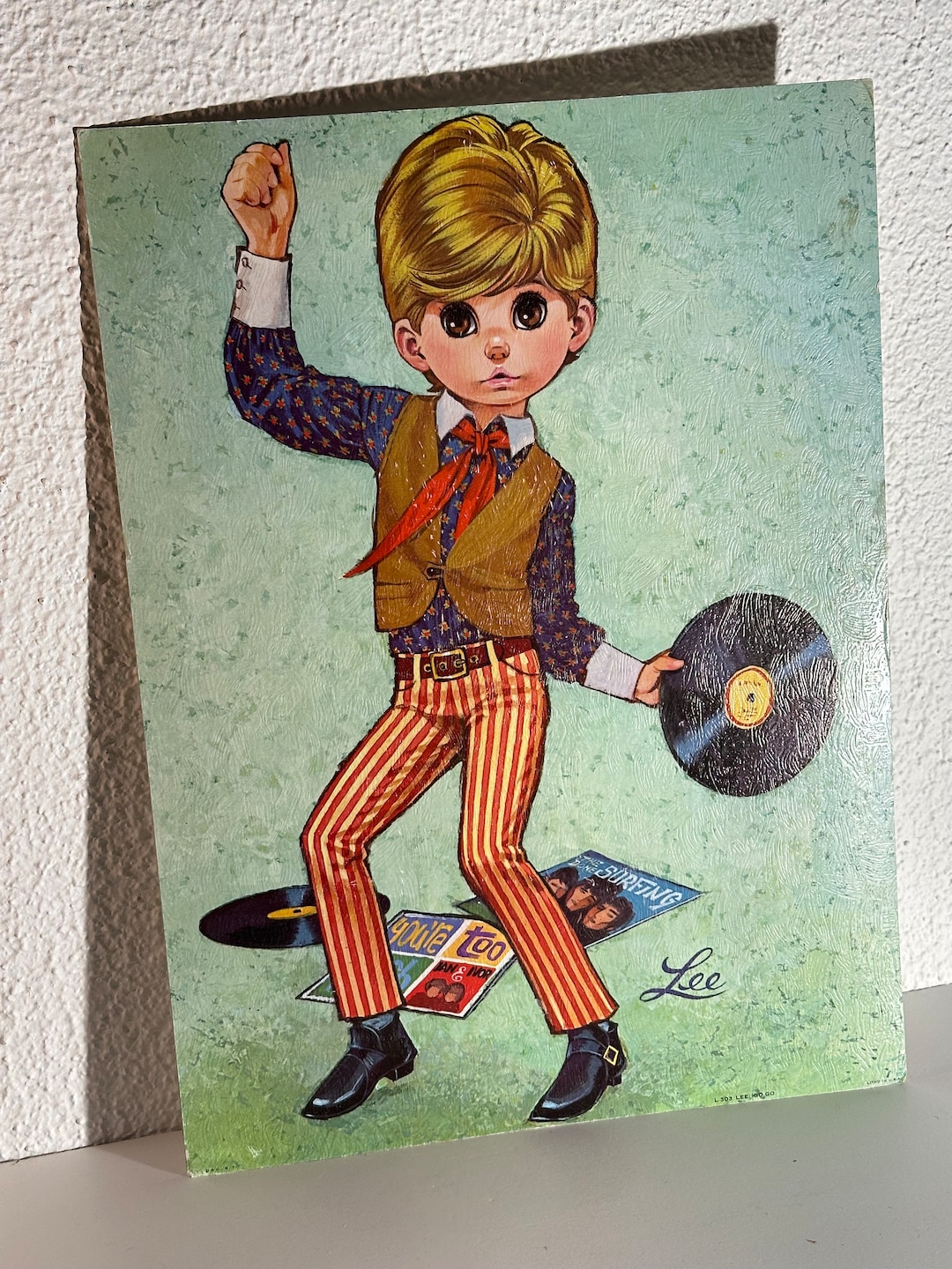 Vintage Audiophile Big Eye Kid Wall Decor - Etsy